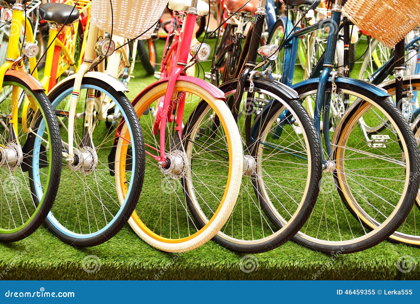 Bright Wheel Different Bikes Stock Image - Image of seat, lifestyle ...