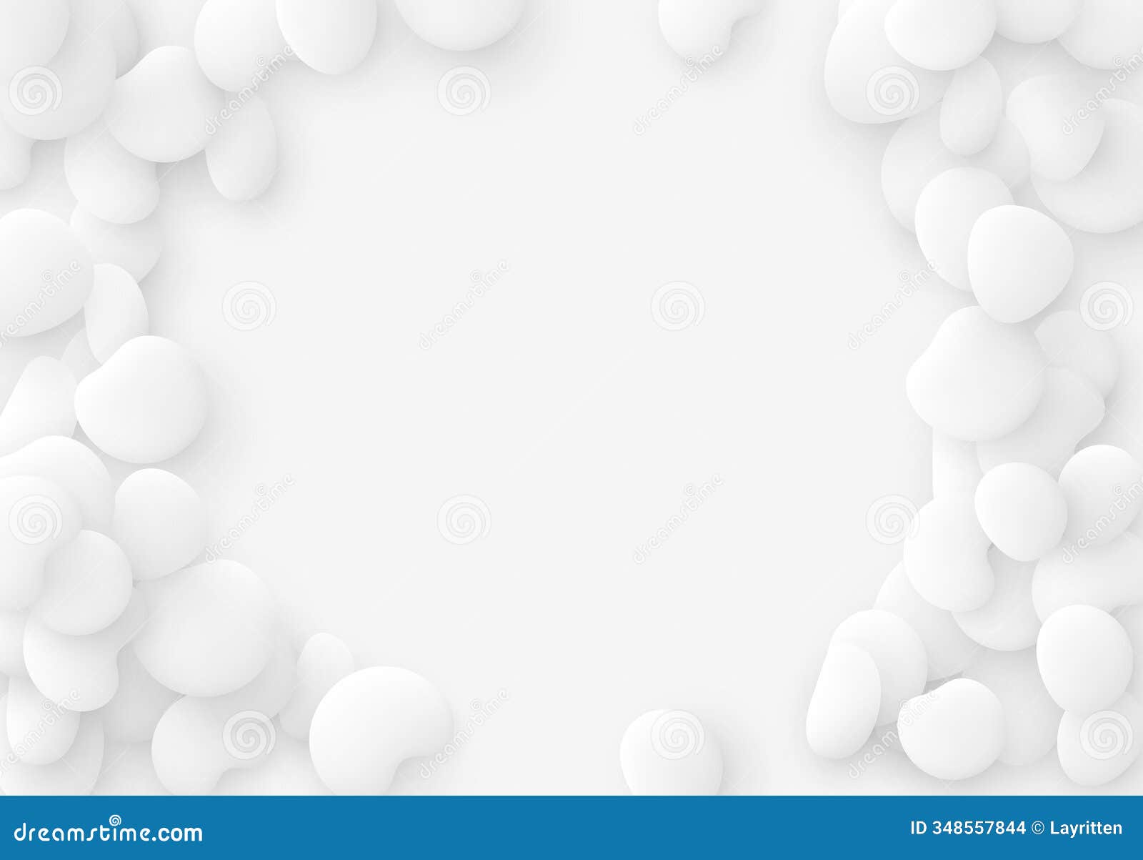 Bright White Background. Design Elements of the Liquid Rounded Plastic ...