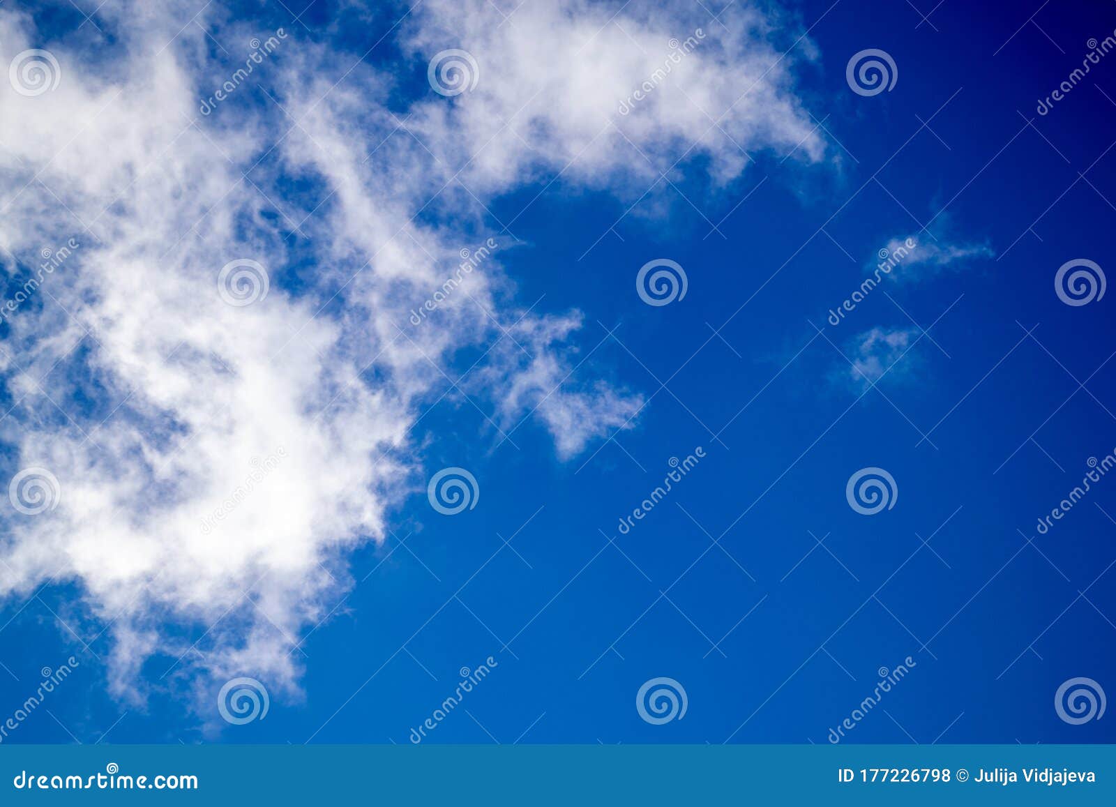 Bright White Clouds on Blue Sky. Spring Sunny Day. Beautiful Nature ...