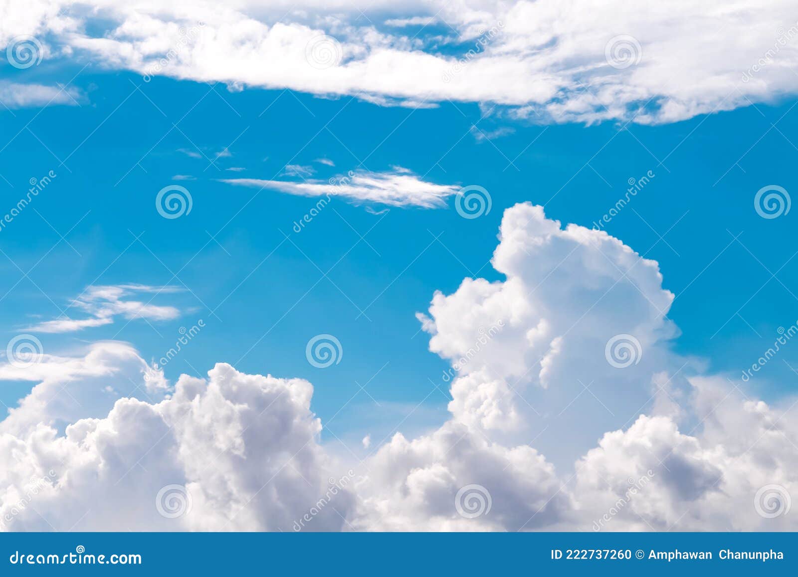 Bright White Clouds Patterns on Bluesky Background Close Up Stock Photo ...