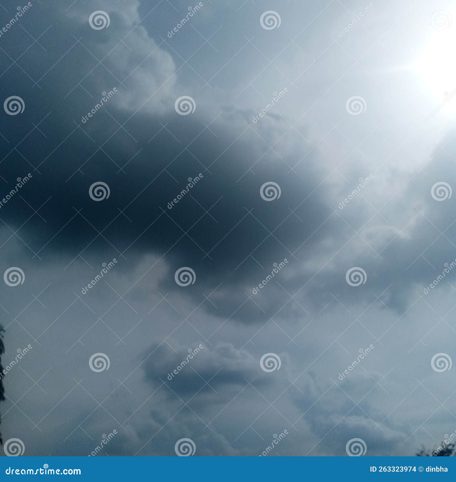 Bright White Clouds Shrouded in the Afternoon Sun Stock Photo - Image ...