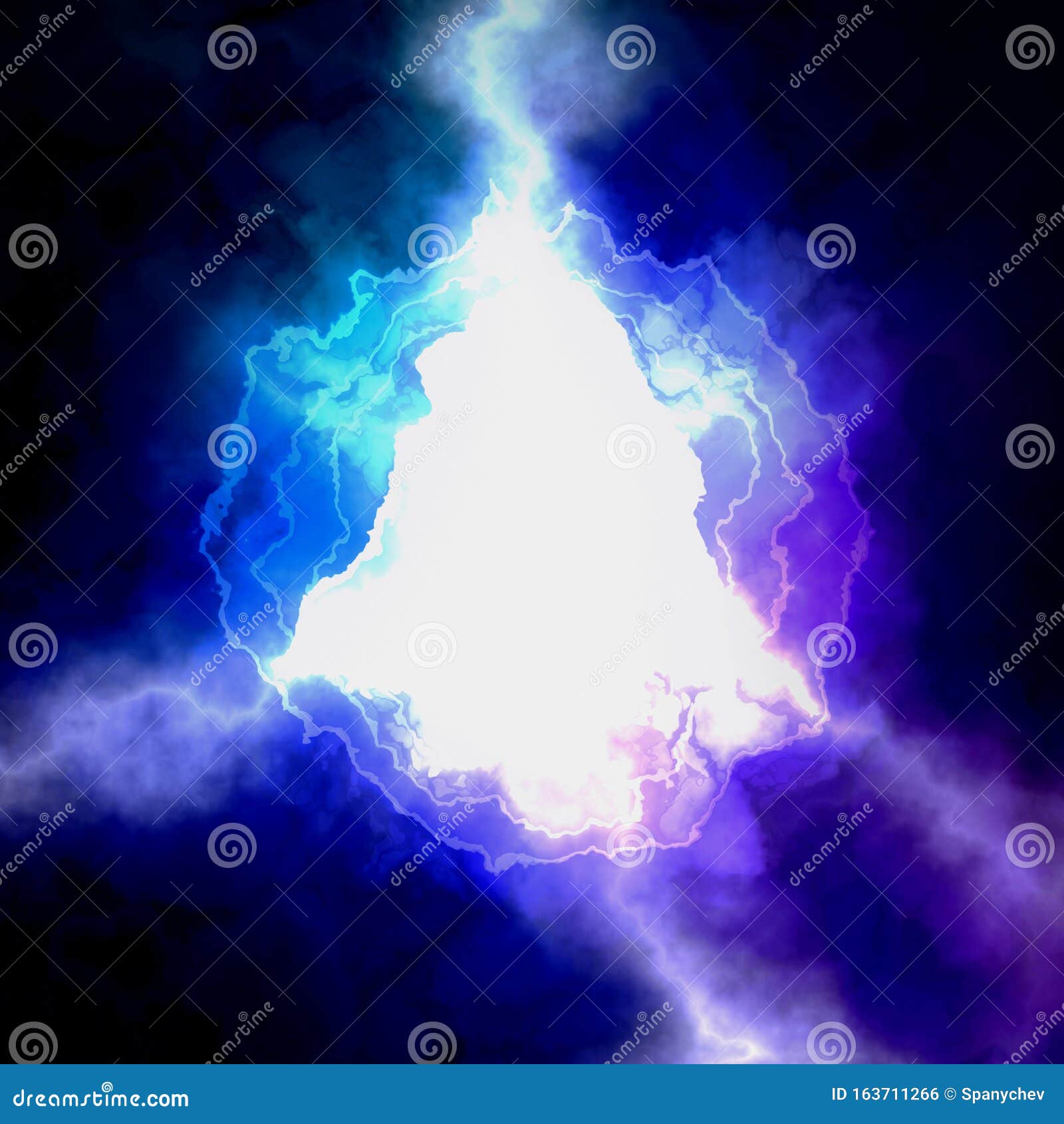 Bright White Flash or Explosion with Colored Edges with Space for ...