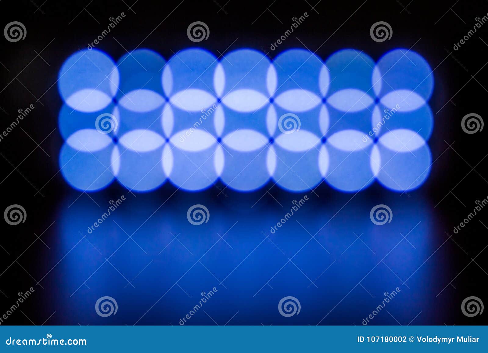 Bright White Fuzzy Lights Glow and Shine on a Dark Background_ Stock ...