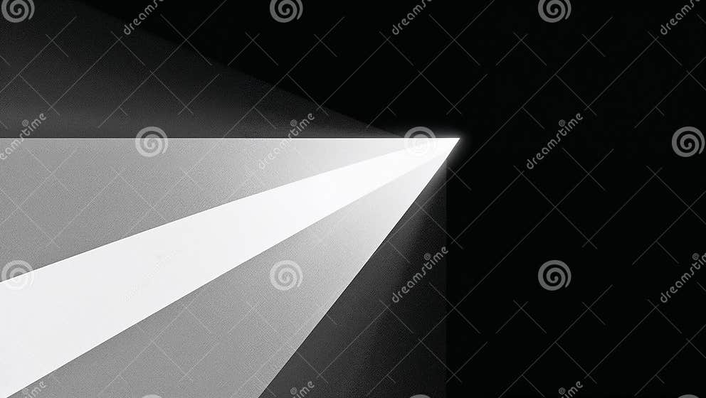 Bright White Light Beam Emerging through Dark Space Landscape Stock Illustration - Illustration ...