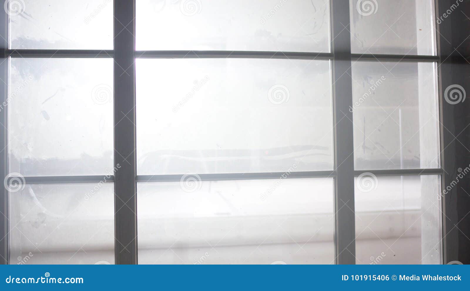 Bright White Light Outside the Window. Spotlight Outside the Window ...