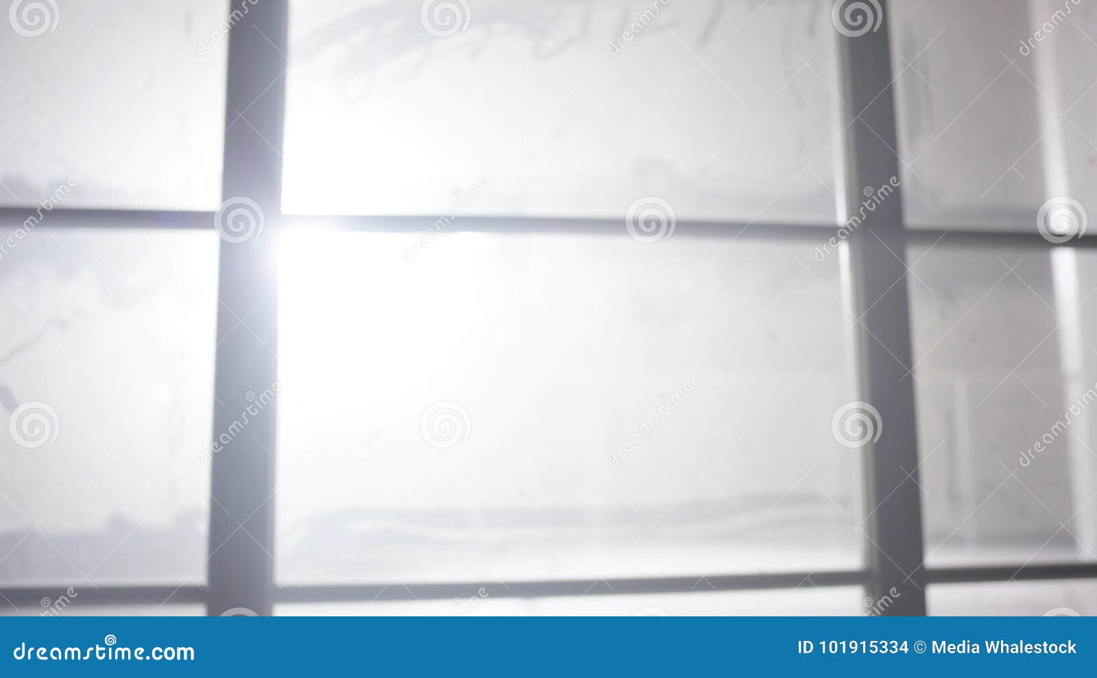 Bright White Light Outside the Window. Spotlight Outside the Window ...