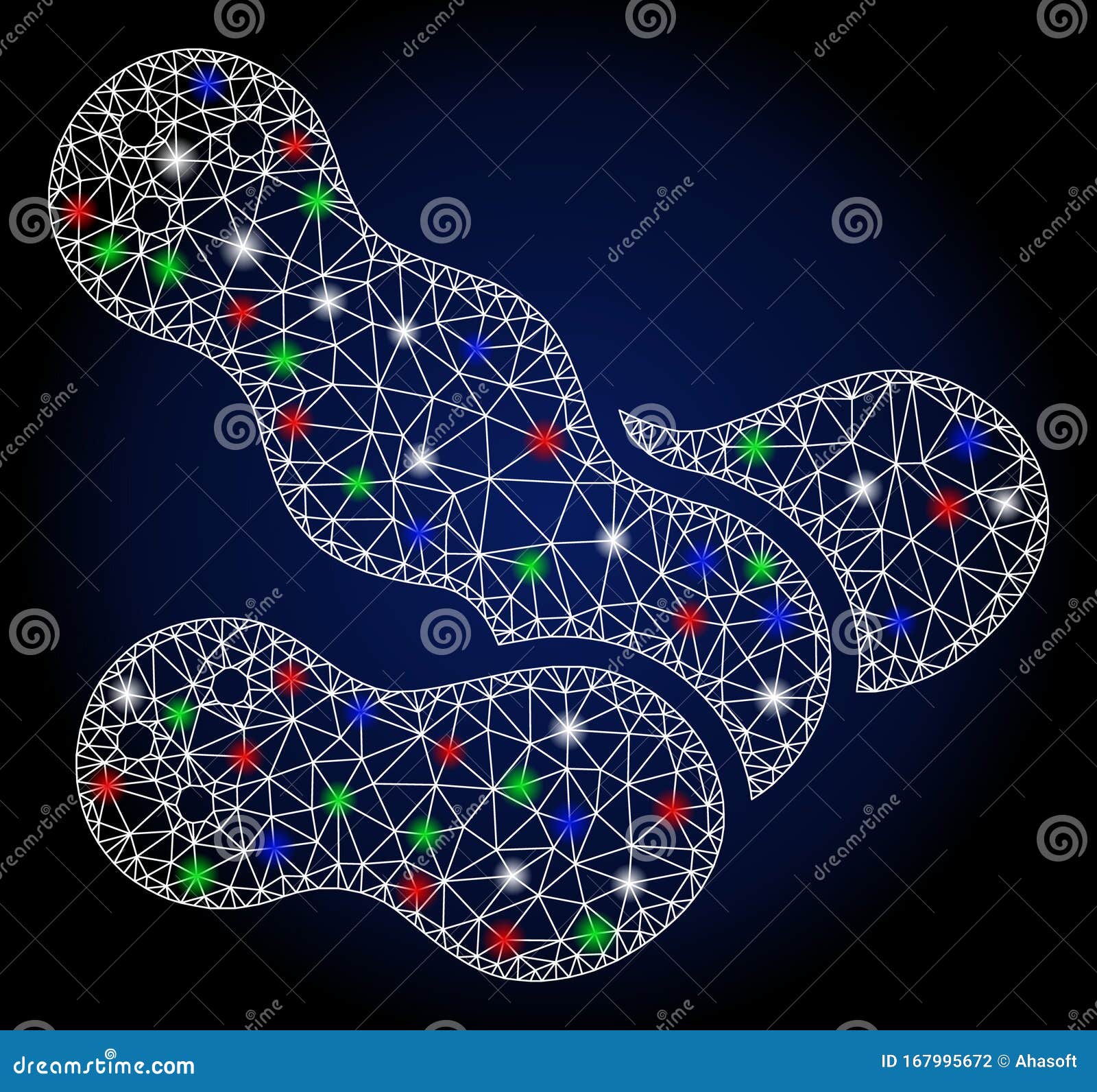 Flare Mesh Network Peanuts with Flare Spots Stock Illustration ...