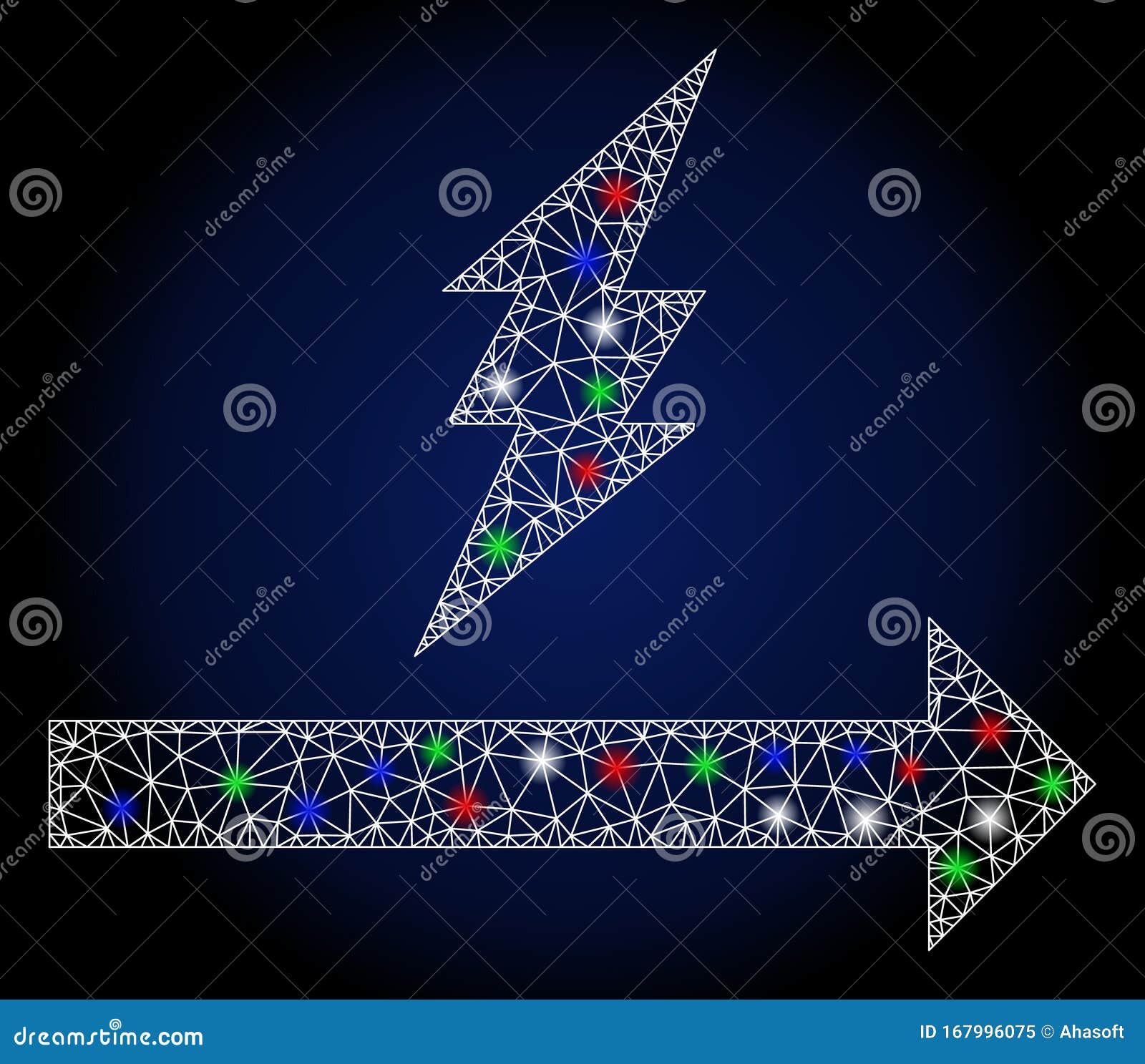 Flare Mesh Network Proceed with Flare Spots Stock Illustration ...