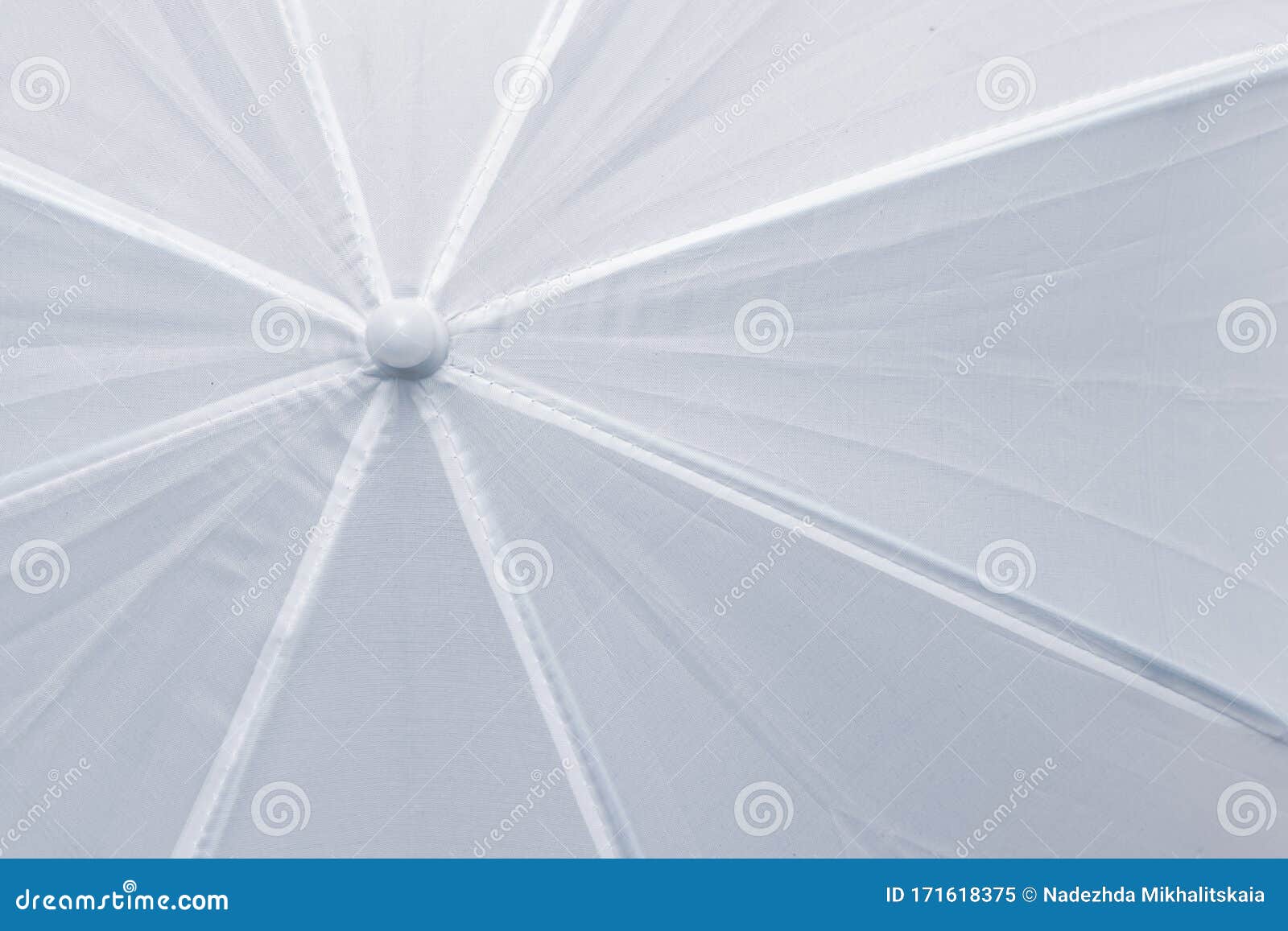 Bright White Open Umbrella Texture Background, Upper Top View Stock ...