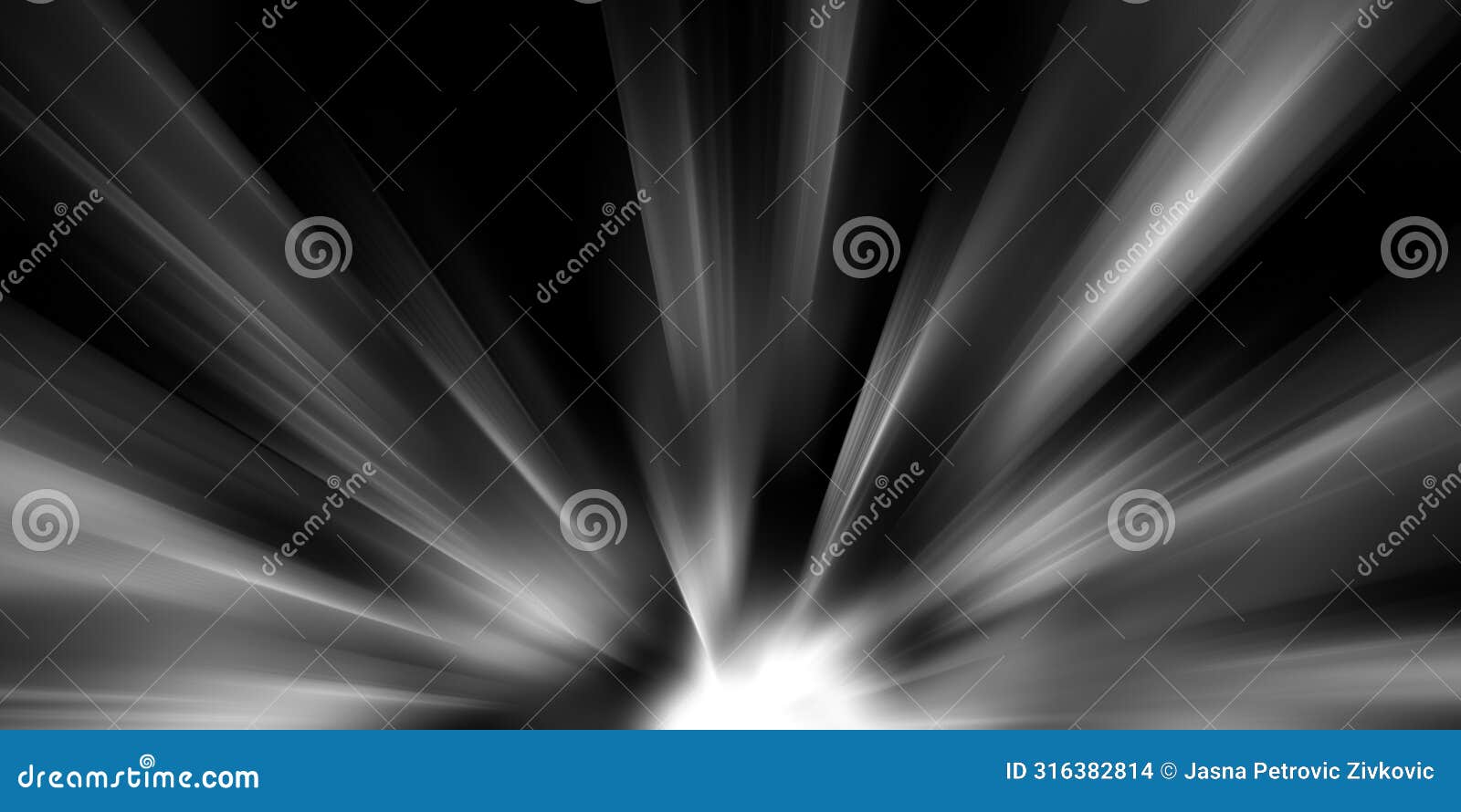 Bright White Rays of Light and Sun, Spotlights, Lighting on a Black ...