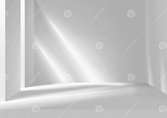 A Bright White Room Featuring a Window and a Distinct Shadow on the ...