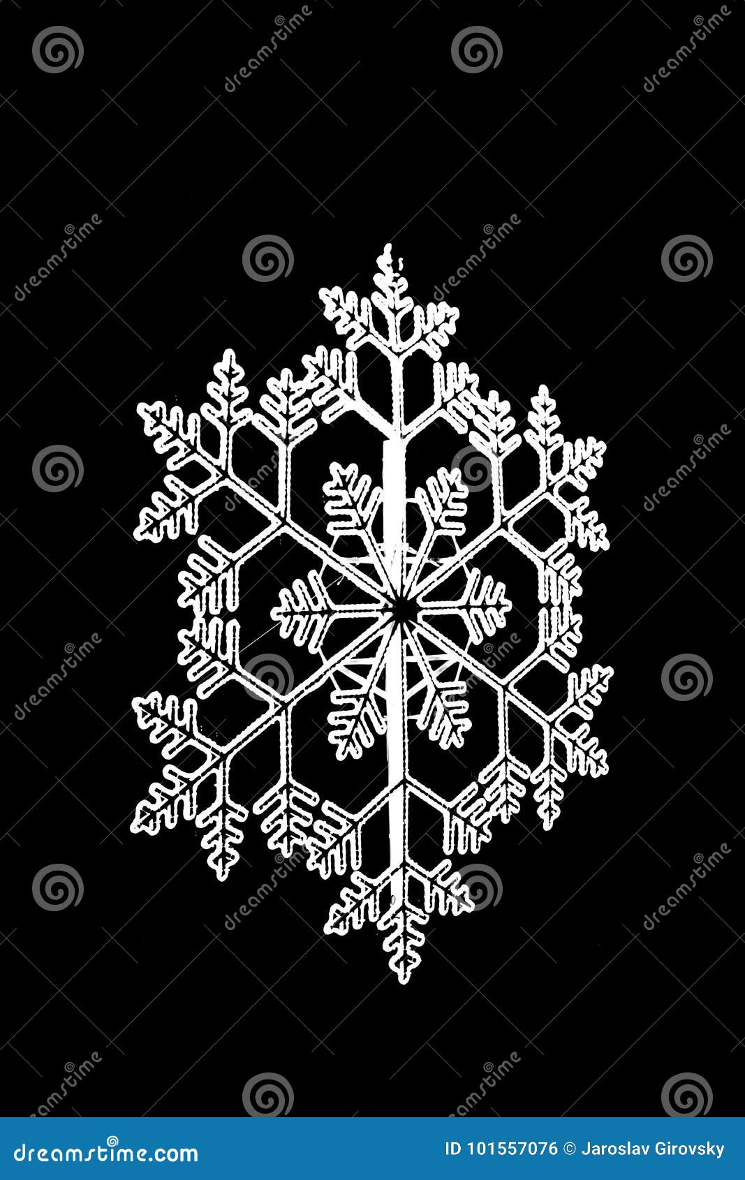 Bright White Snowflake from Side Stock Illustration - Illustration of ...