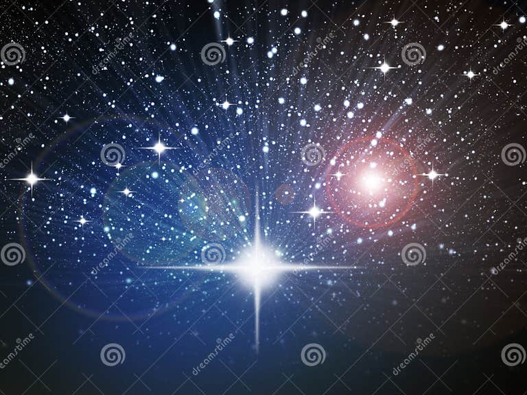 Bright white star in space stock illustration. Illustration of beauty ...