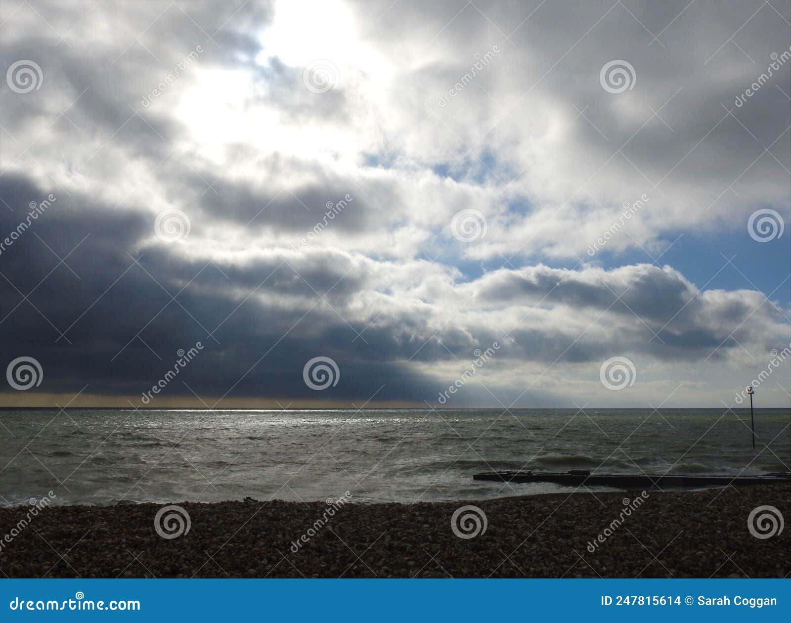 Bright White Sunlight Breaking through Dark Clouds Stock Photo - Image ...