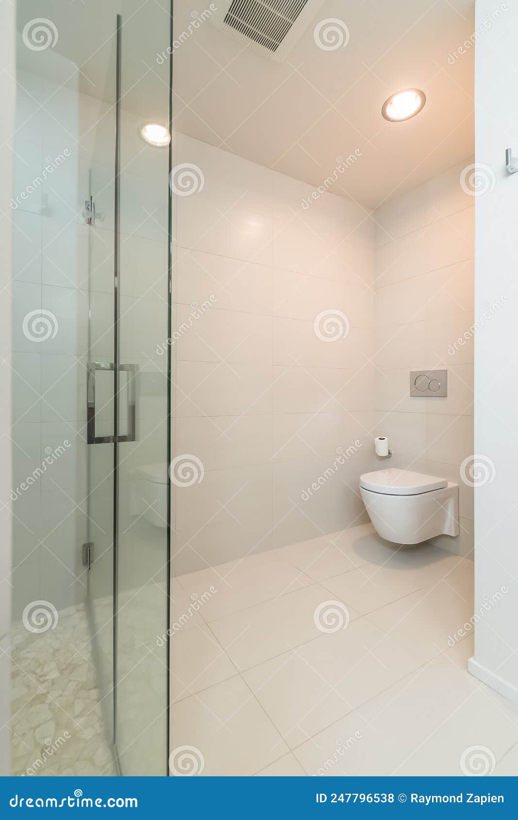 Bright White Walk in Shower and Bidet Stock Photo - Image of bright ...