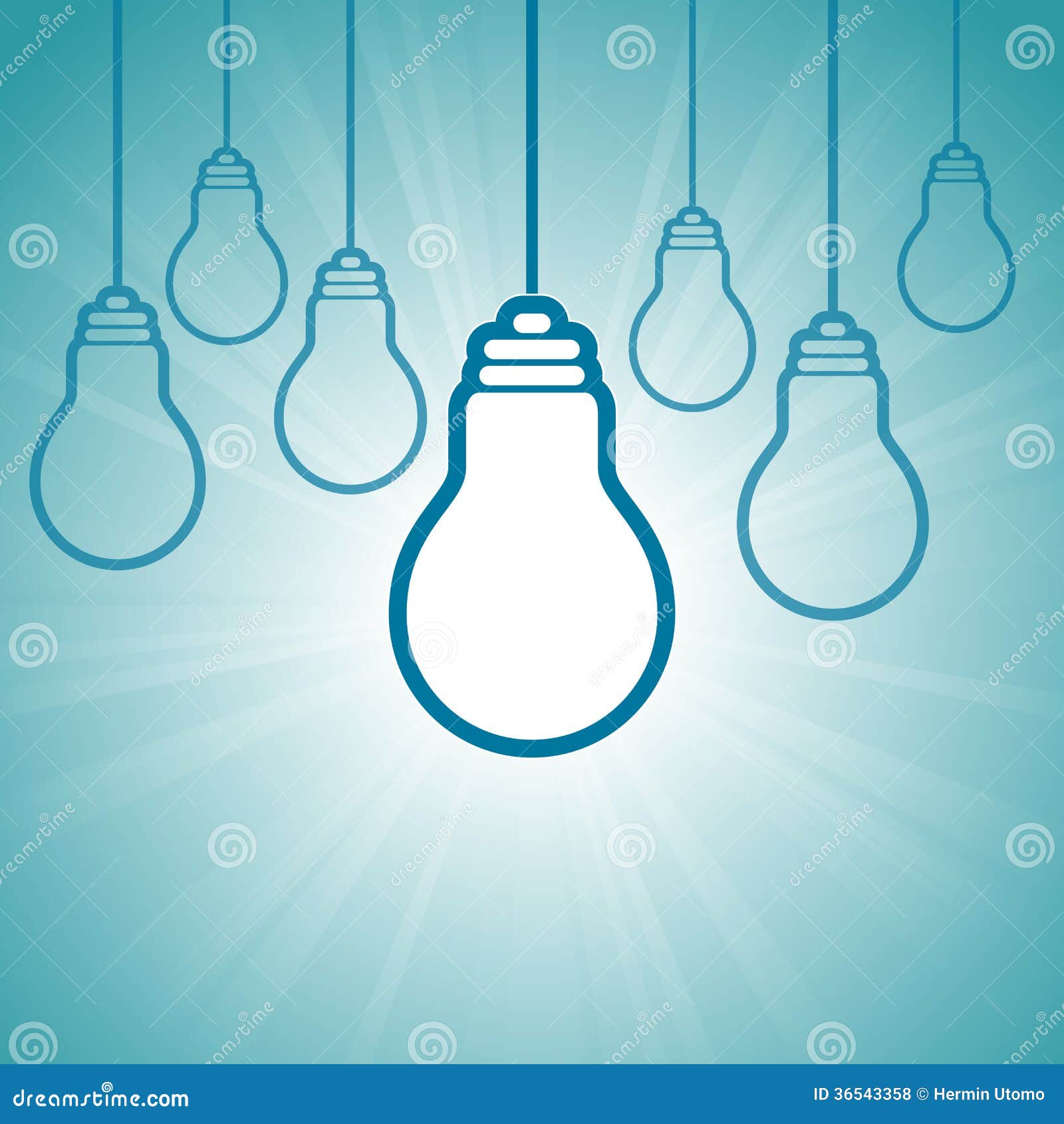 Bright Winning Idea stock vector. Illustration of bulb - 36543358