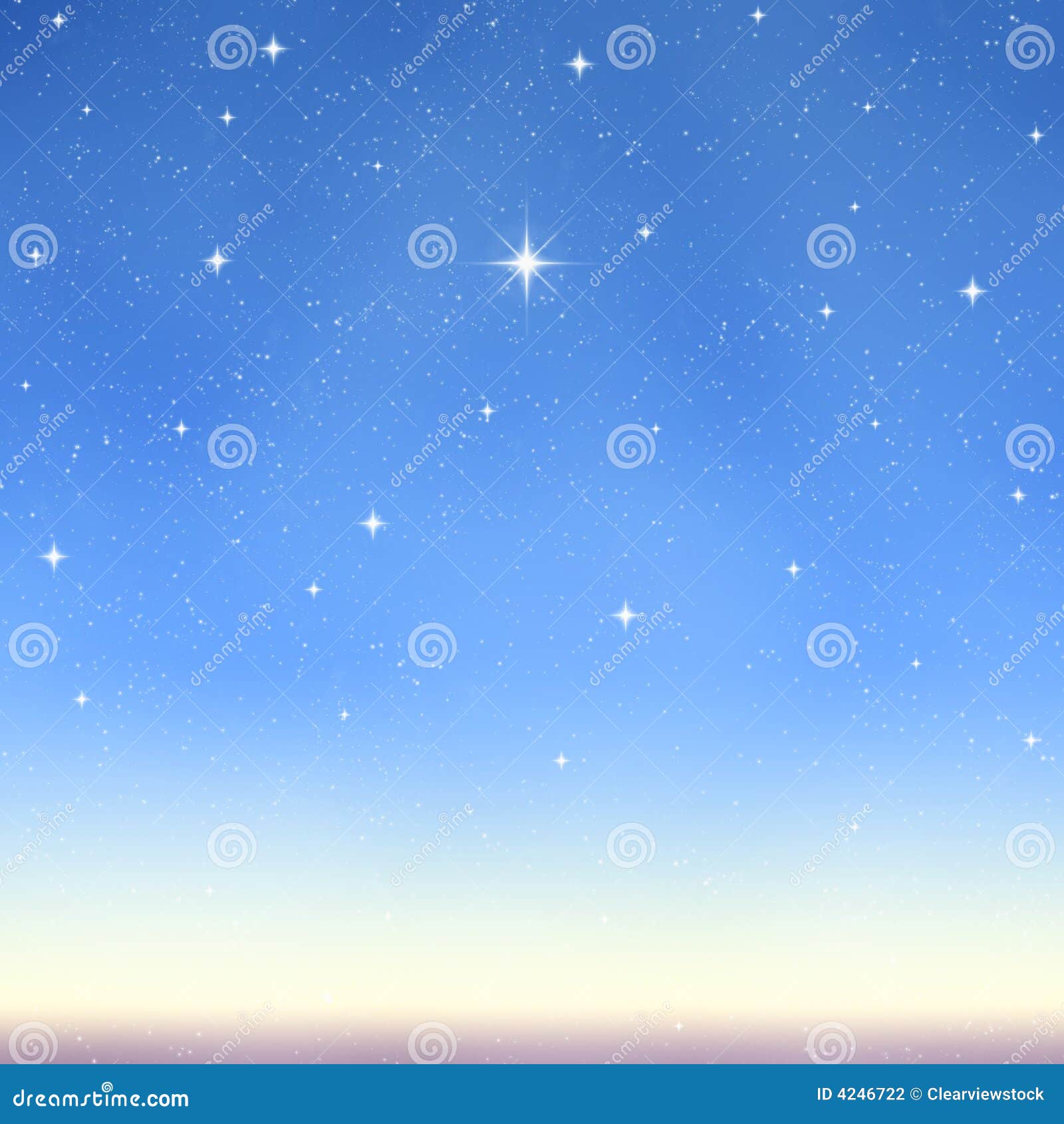 Bright Wishing Star Night Sky Royalty-Free Stock Photo | CartoonDealer ...