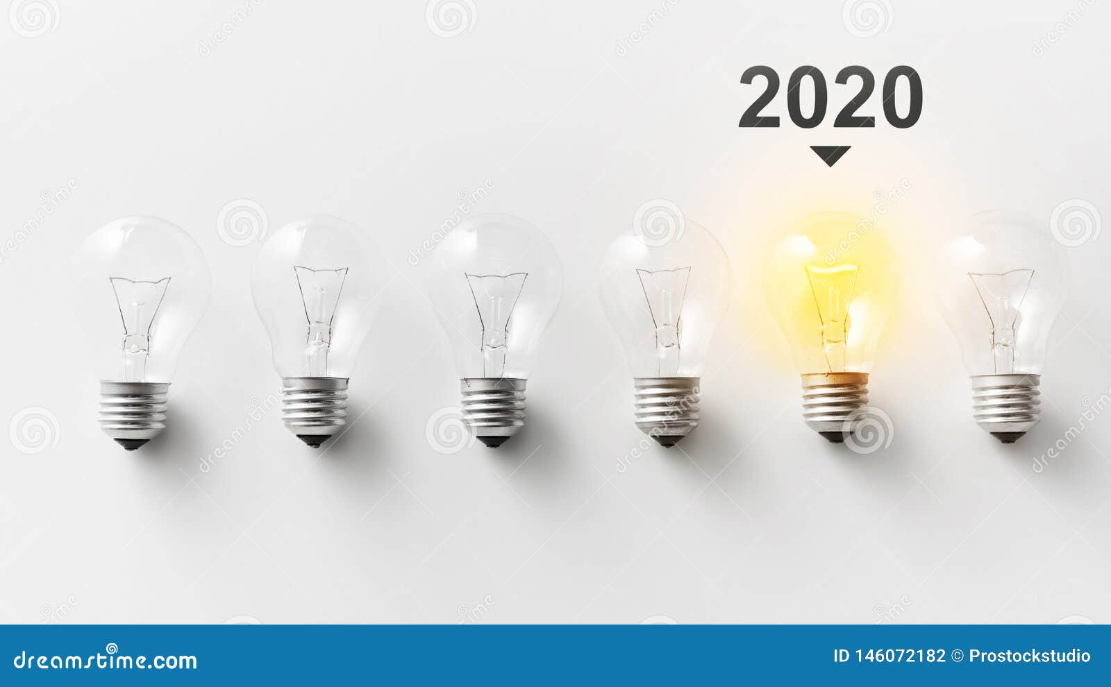 2020 bright year concept stock illustration. Illustration of glowing ...