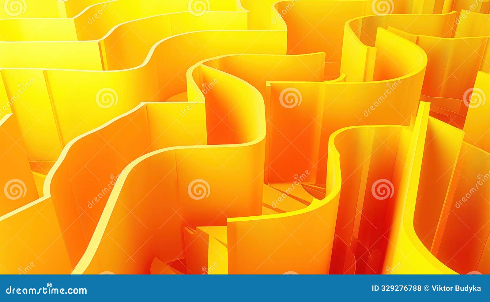 Bright, Folded Paper-like Geometric Shapes Interlock, Creating A ...