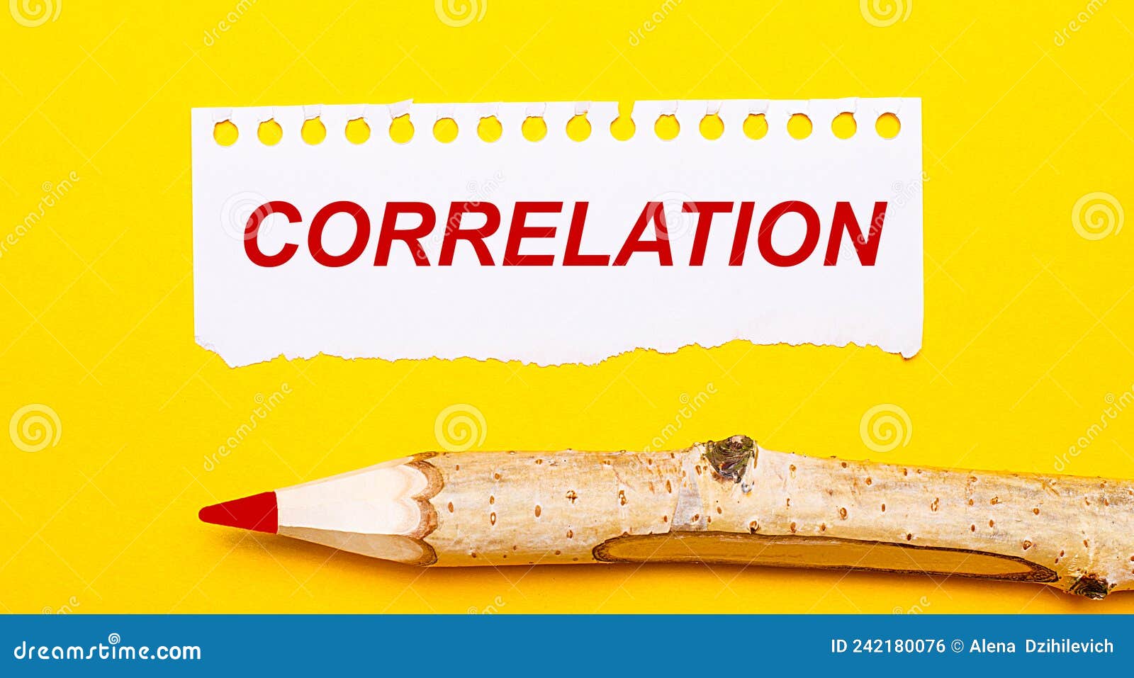 On a Bright Yellow Background, a Large Wooden Pencil and a Sheet of ...