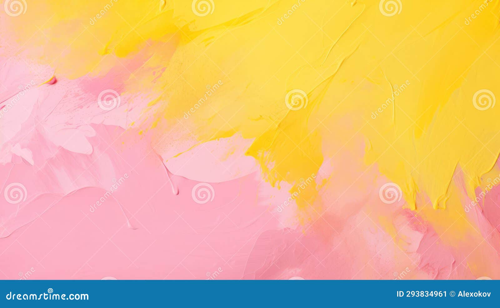 Bright Yellow Background with Paint Splash and Pale Pink Textures AI ...