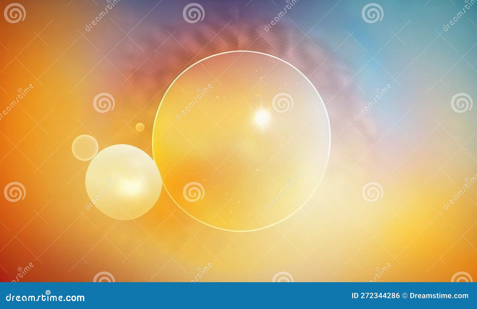 A Bright Yellow and Blue Background with Two White Balls in the Center ...