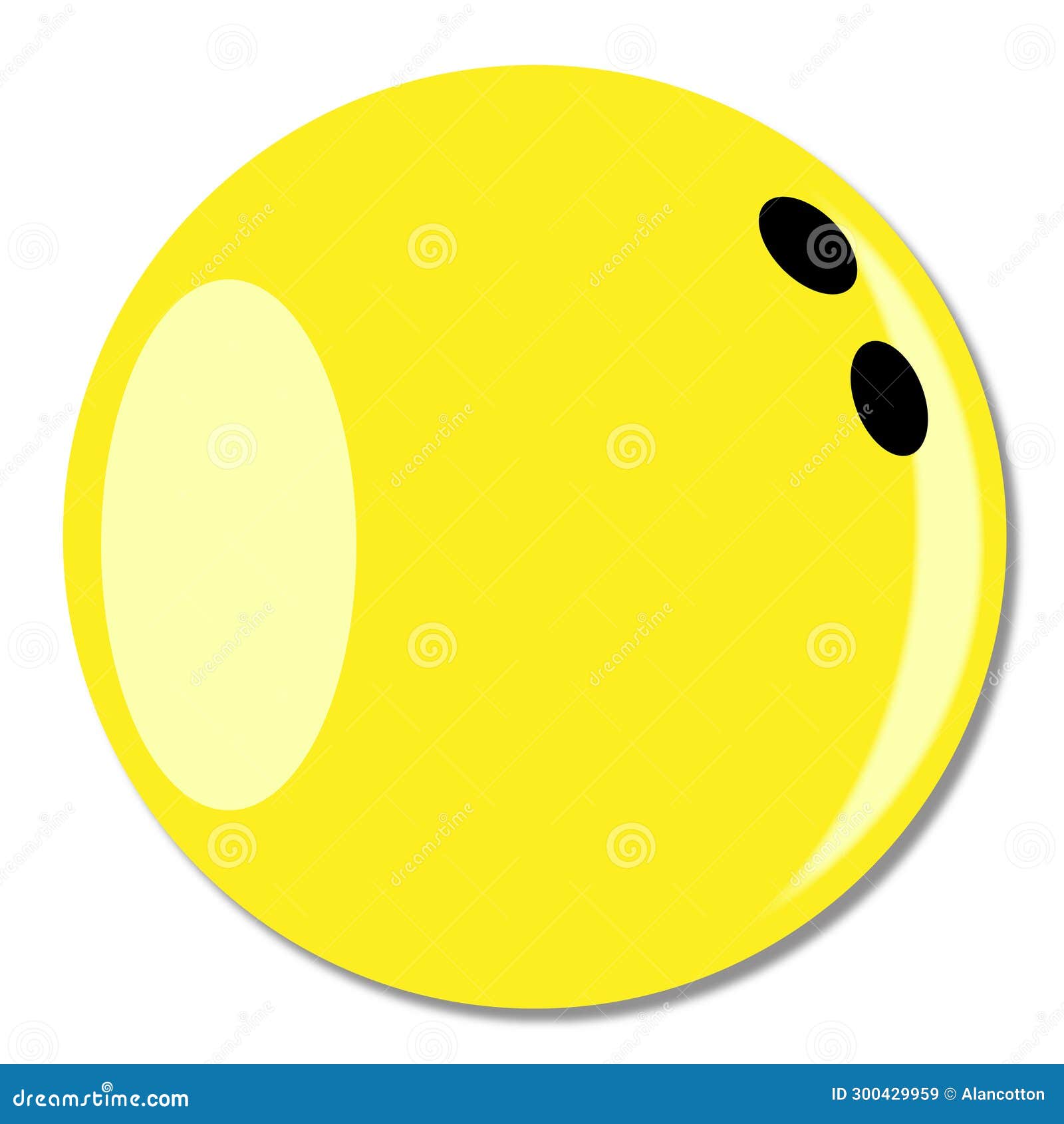 Bright Yellow Bowling Ball stock vector. Illustration of yellow - 300429959