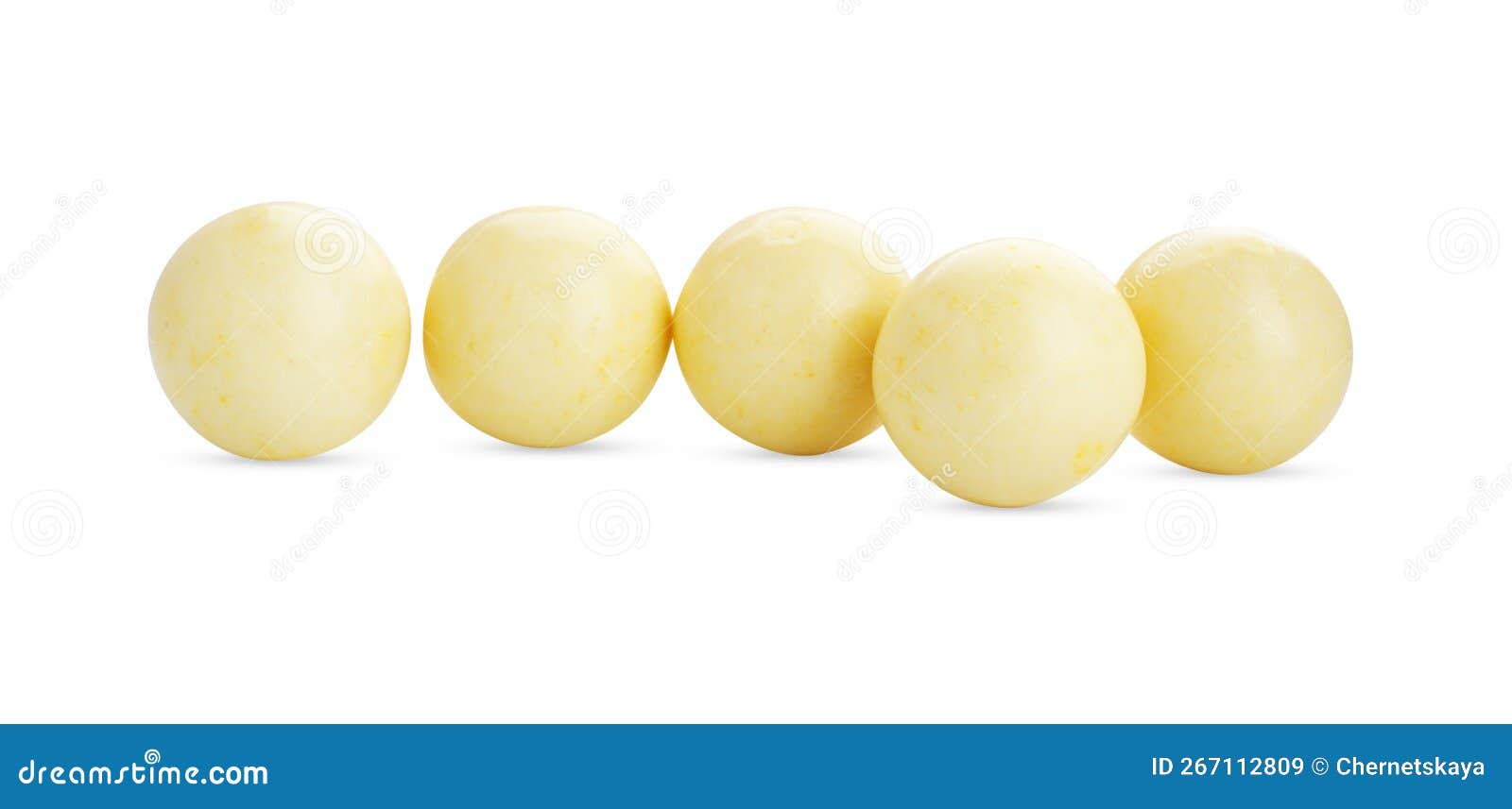 Bright Yellow Chewy Gumballs Isolated on White Stock Image - Image of ...