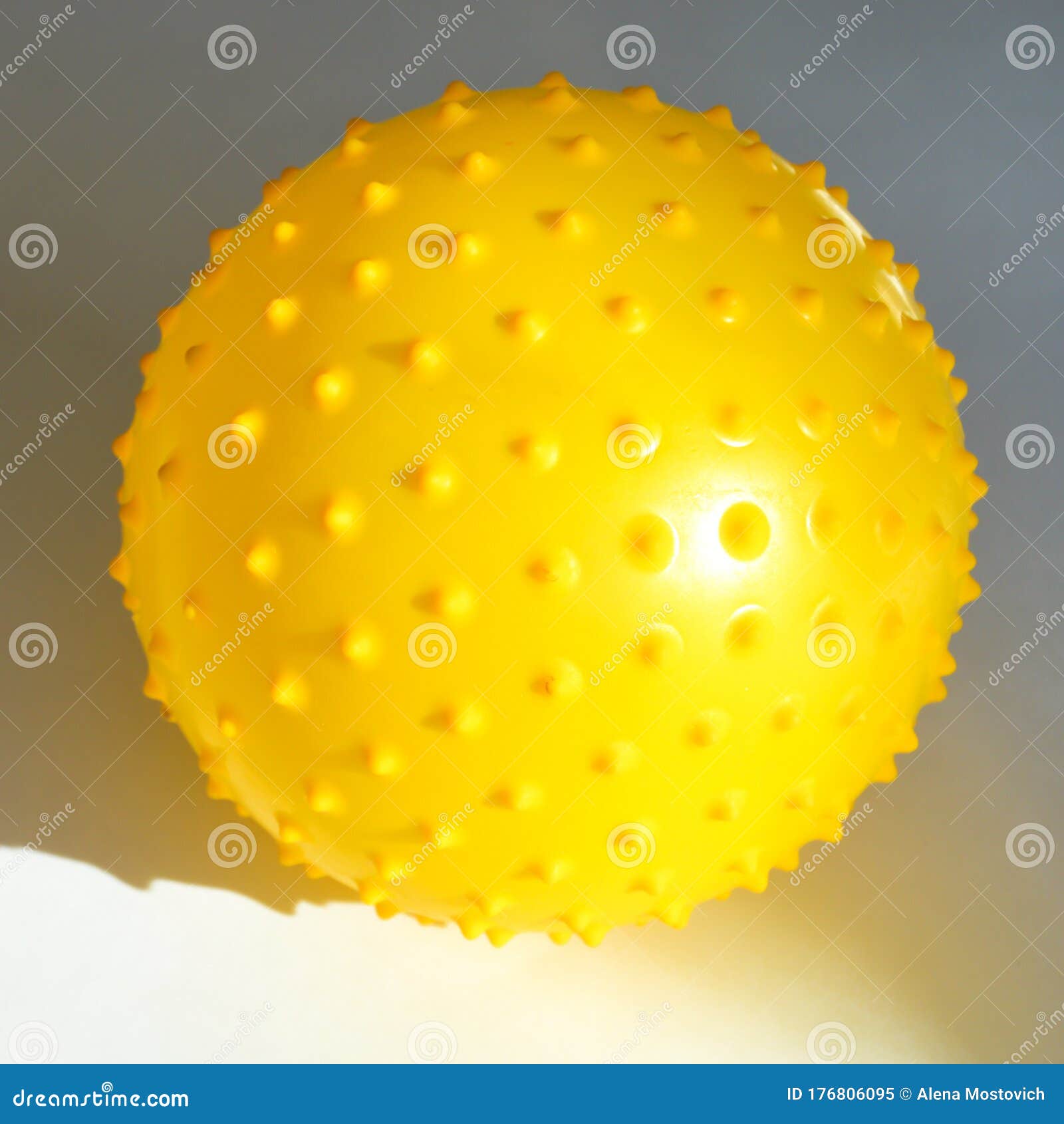 Yellow Children`s Ball for Games. Stock Image - Image of kindergarten ...