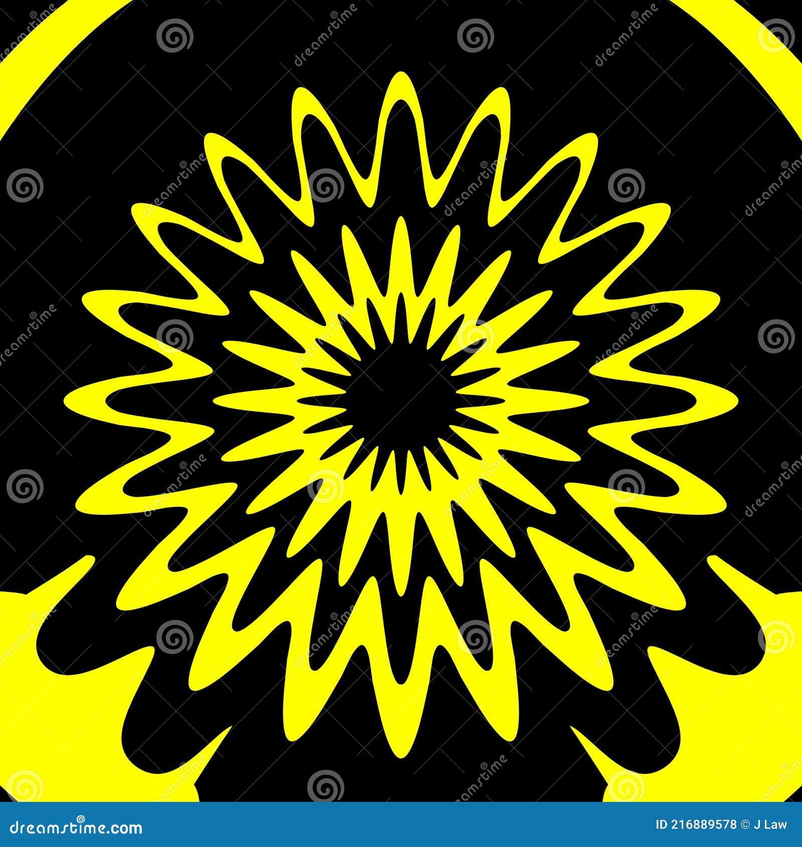 Bright Yellow Cog Shape and Design Stock Illustration - Illustration of ...
