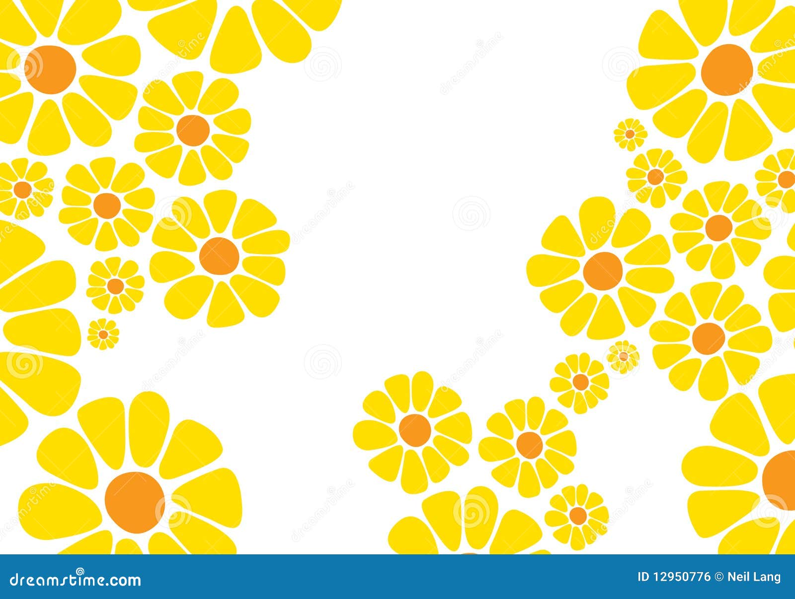 Background With Daisy Frame Stock Image | CartoonDealer.com #93747499