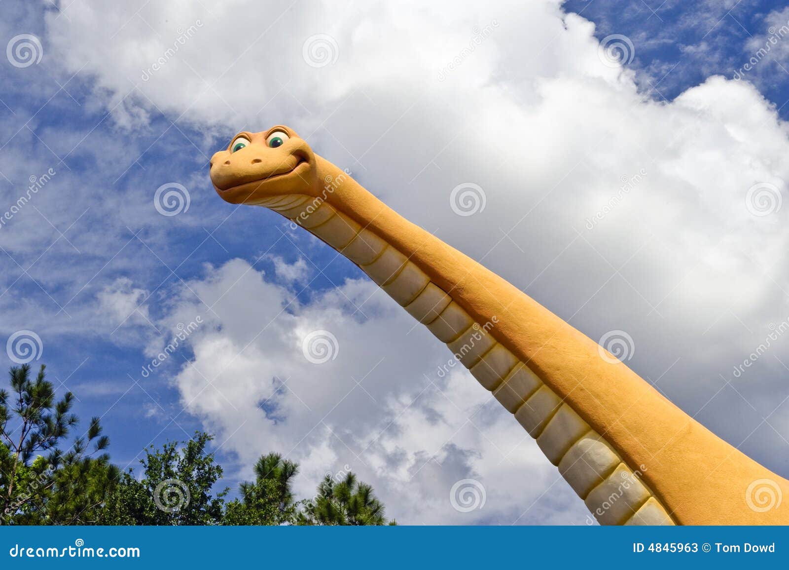 Bright Yellow Dinosaur stock image. Image of character - 4845963