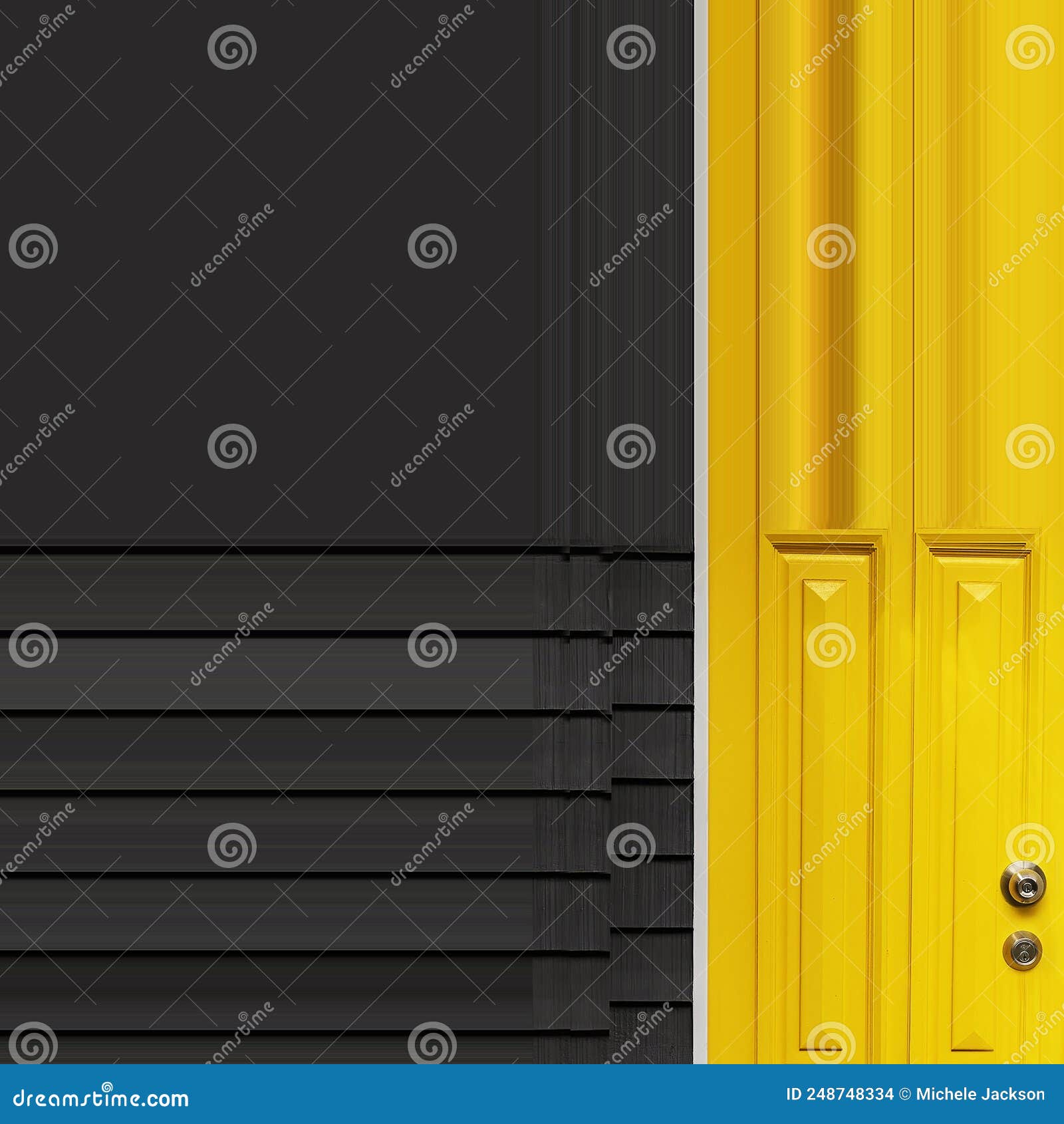 Yellow Door and Black Wall Bold Seamless Pattern Stock Photo - Image of ...