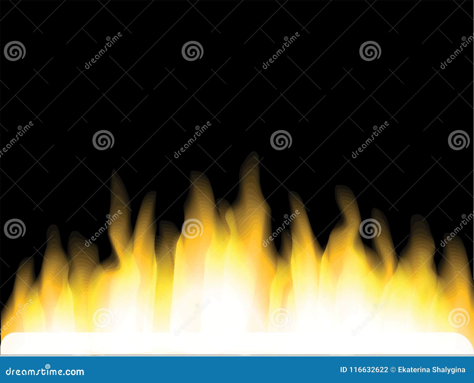 Bright yellow fire stock vector. Illustration of elegant - 116632622