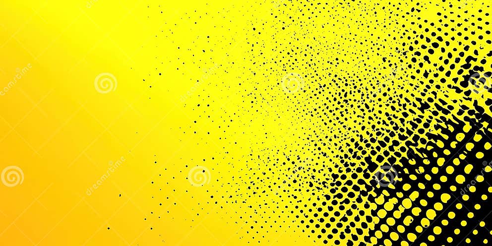 Bright Yellow Gradient Background with Halftone Pattern Creating ...