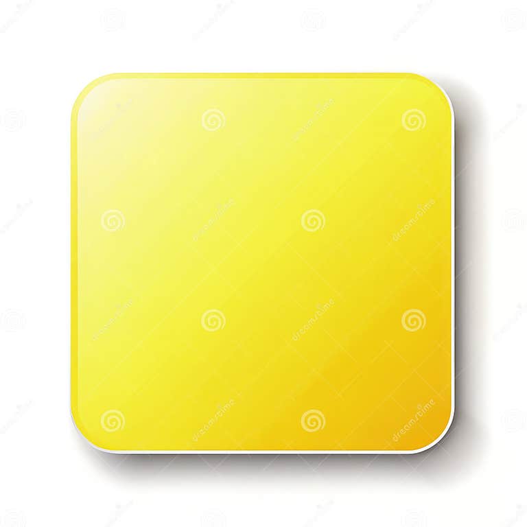 Bright Yellow Gradient Square Text Box on a White Background for ...