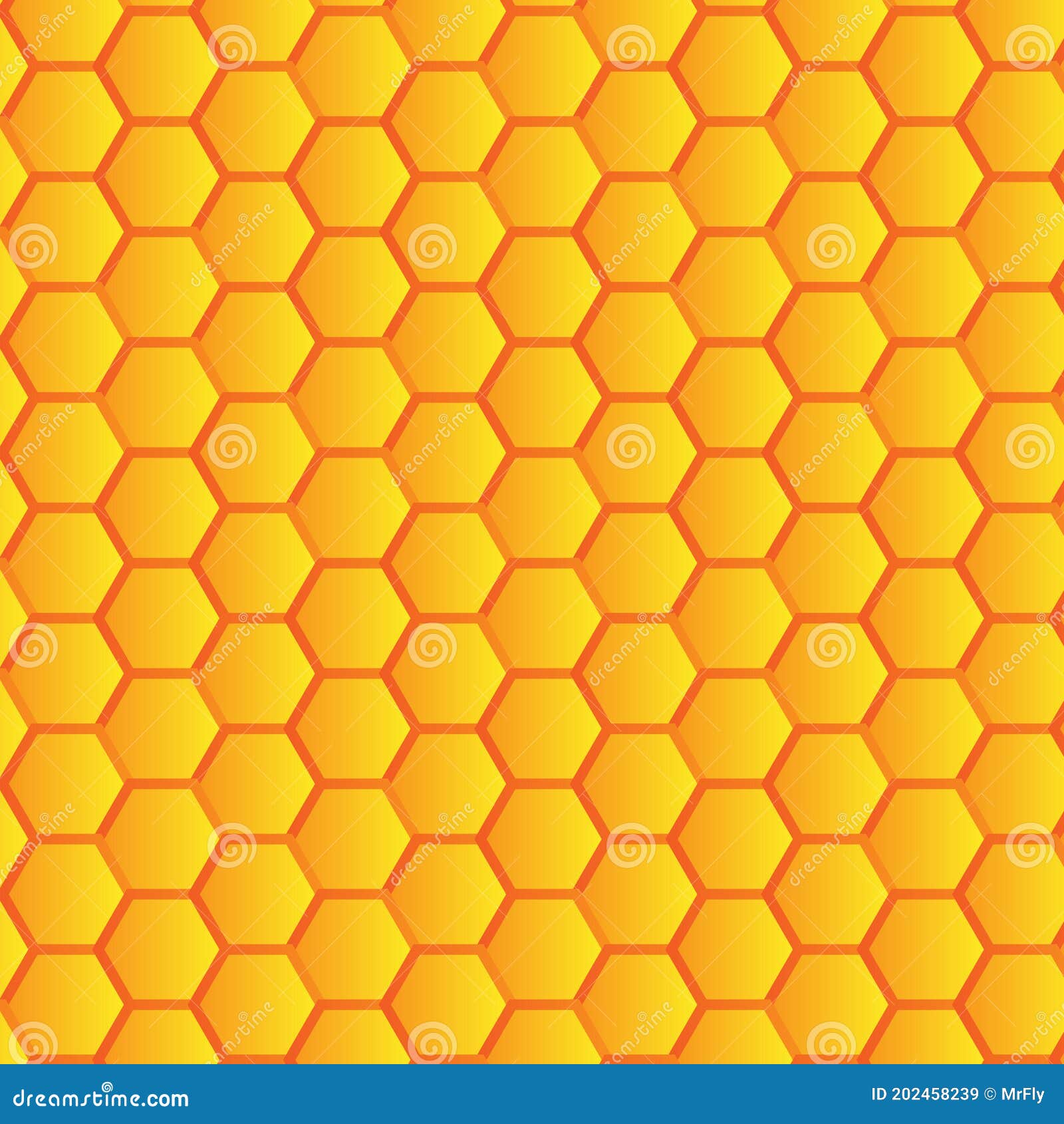 Bright Yellow Honeycomb Pattern, Isolated, Vector Illustration Stock ...