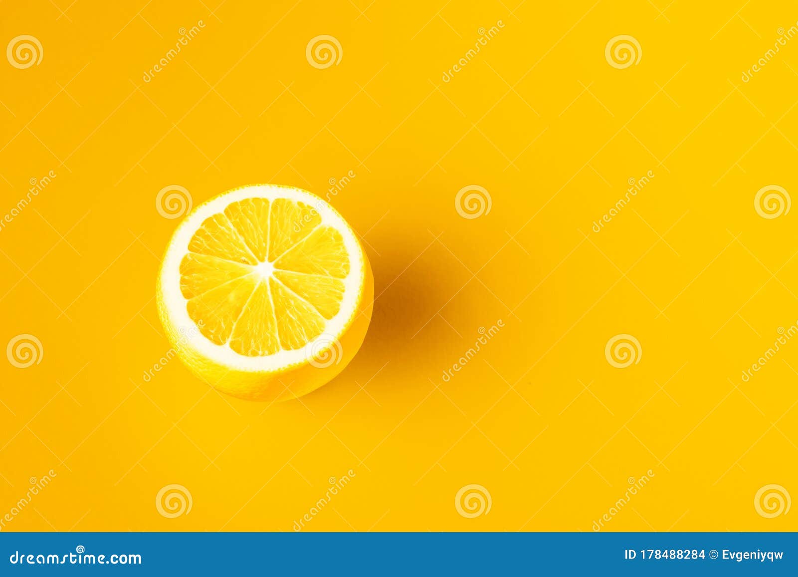 Bright Yellow Lemon on a Yellow Background Stock Photo - Image of ...