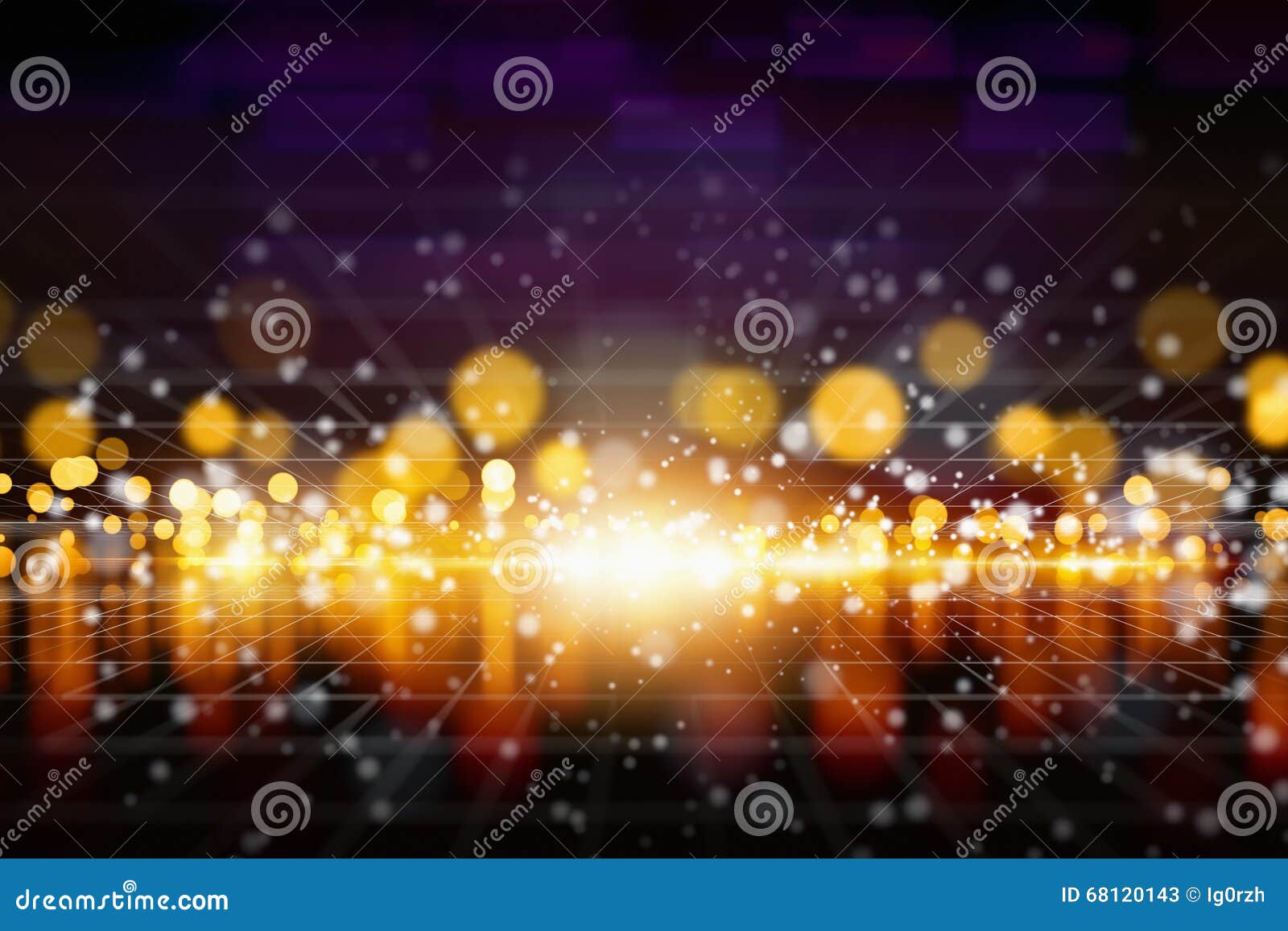 Bright Yellow Lights with Reflection Stock Image - Image of shiny ...