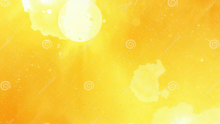 Bright Yellow Liquid Surface with Bubbles and Light Rays Creating ...