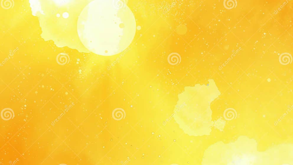Bright Yellow Liquid Surface with Bubbles and Light Rays Creating ...