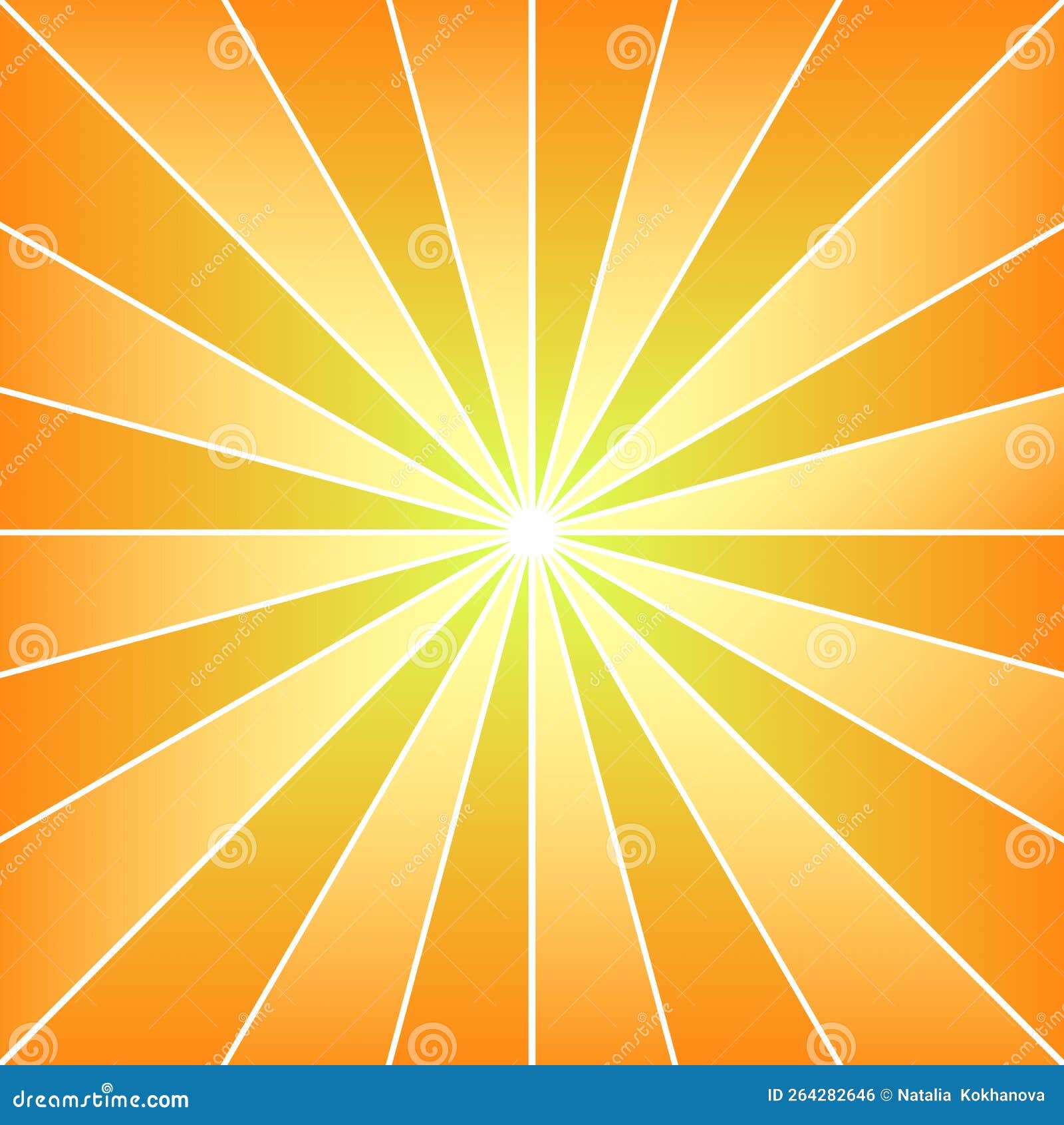 Bright Yellow and Orange Rays Converging in the Center. Vector Pattern ...