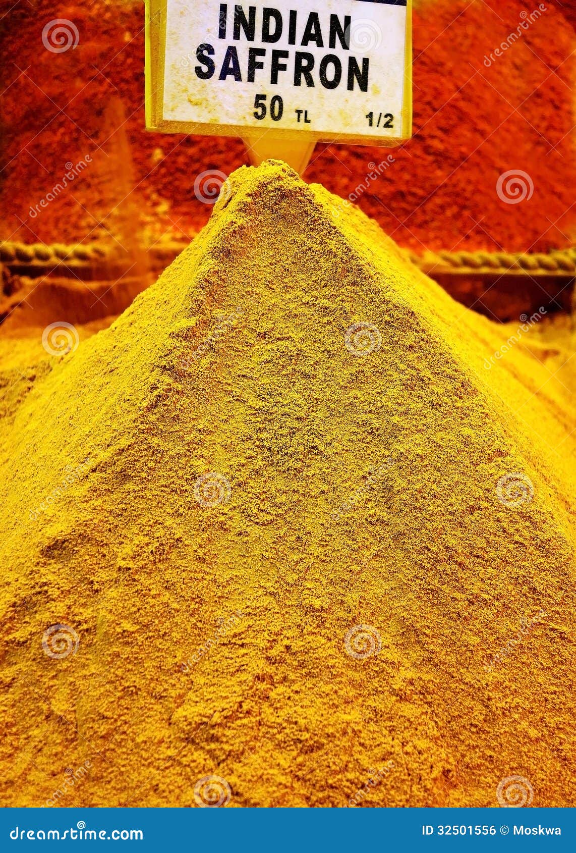 Bright Yellow Oriental Saffron Stock Photo - Image of sale, colour ...