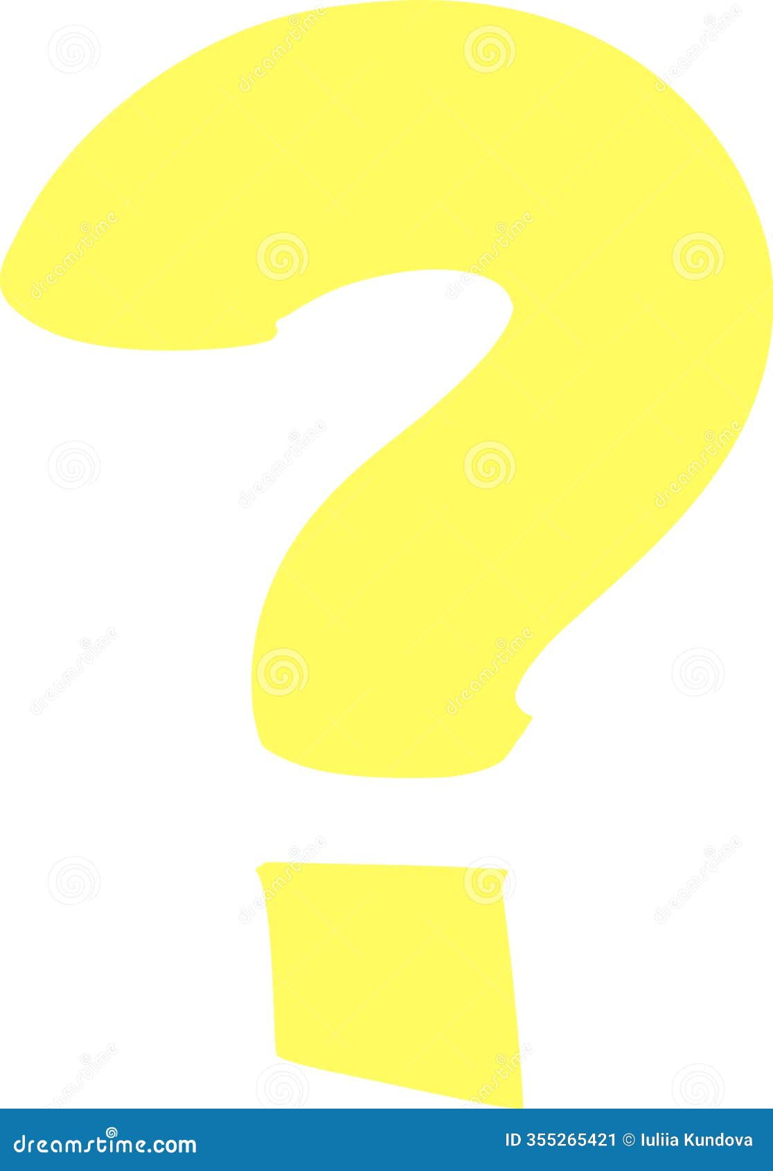Bright Yellow Question Mark Symbolizing Curiosity, Confusion, or a Need ...