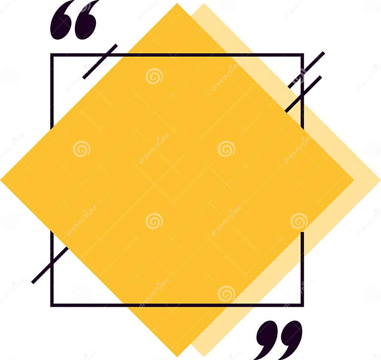 Bright Yellow Quote Box Featuring Quotation Marks, Inviting Text Input ...
