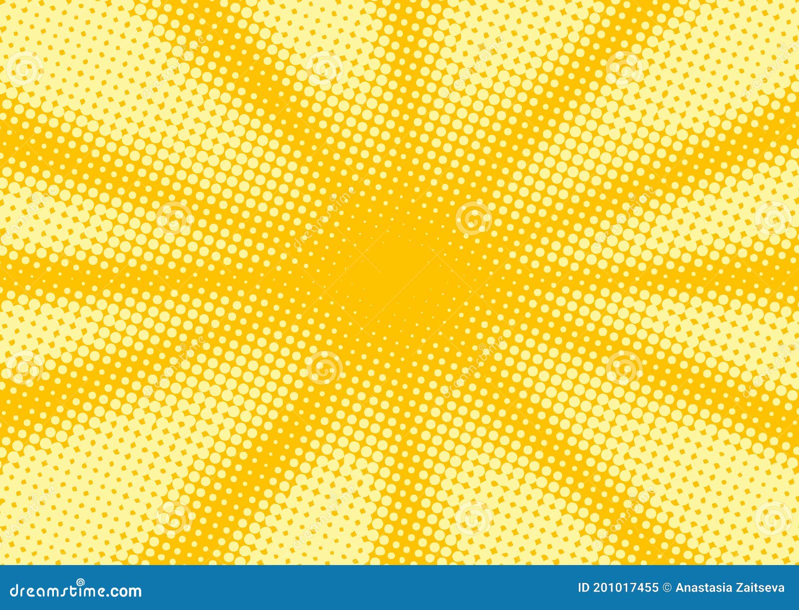 Bright Yellow Rays Pop Art Comic Background with Halftone Effect ...