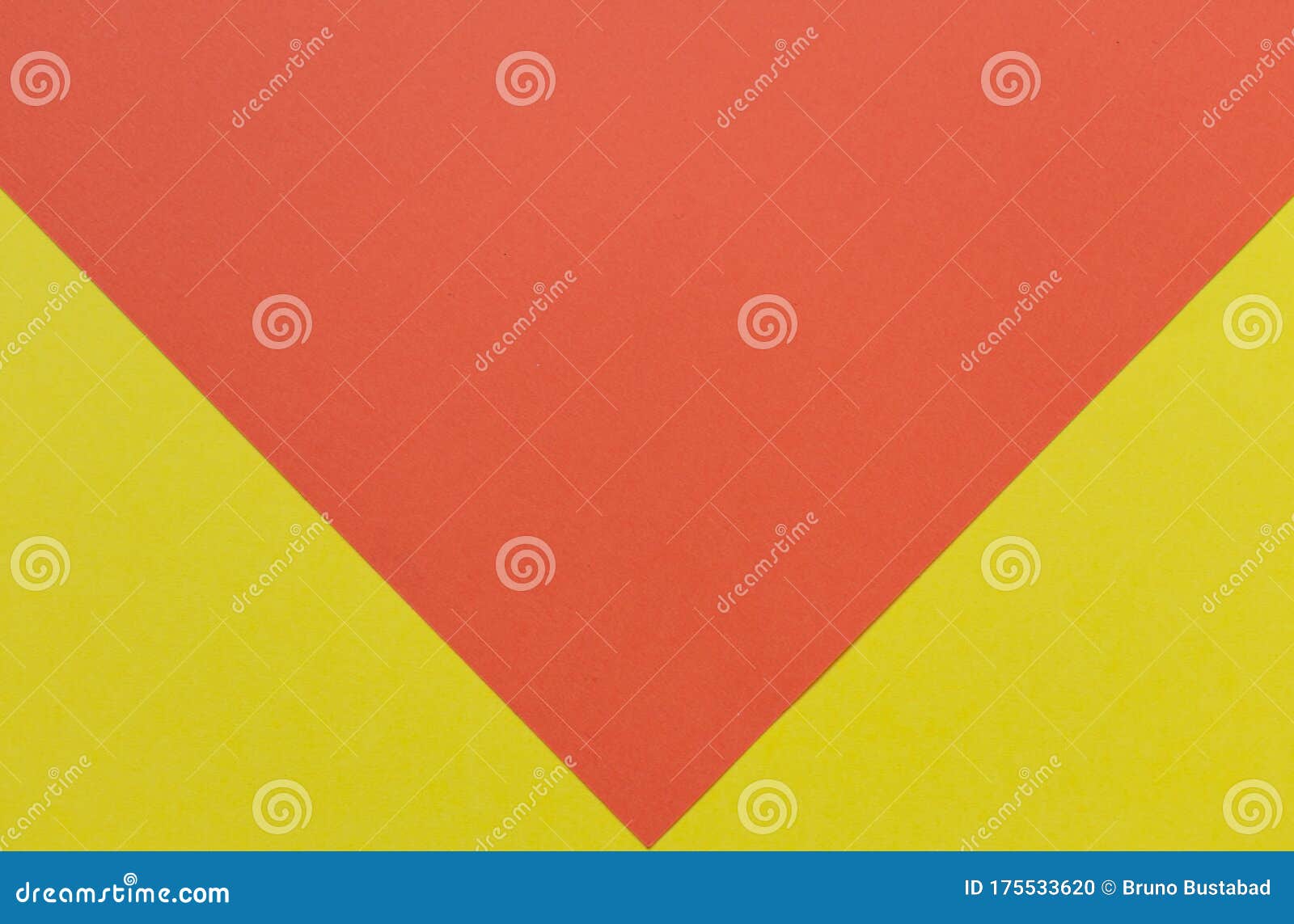 Bright Yellow and Red Cardboard Background, Two Yellow Triangles Stock ...
