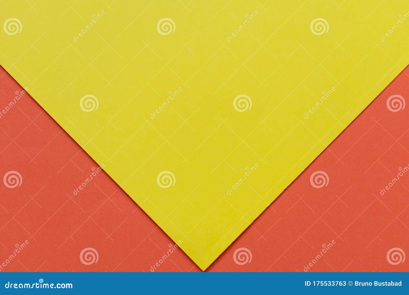 Bright Yellow and Red Cardboard Background, Two Red Triangles Stock ...