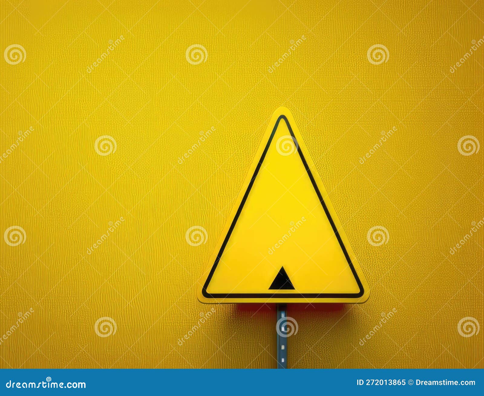 A Bright Yellow Road Sign with an Exclamation Mark. AI Generation Stock ...