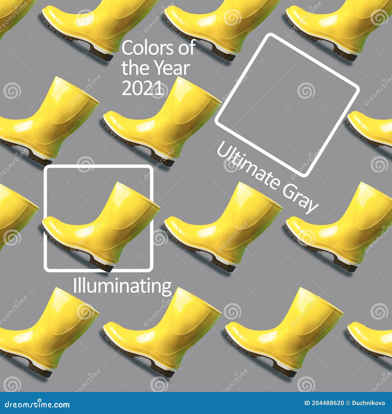 Bright Yellow Rubber Boot Against the Same Color. a Minimalist Concept ...